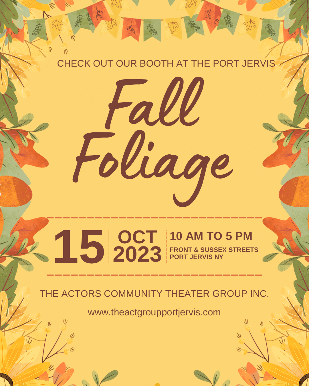 Fall Foliage in one week! – The Actors Community Theater Group INC ...